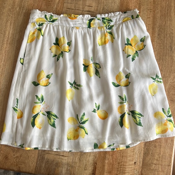 Skies Are Blue | Skirts | Skies Are Blue Lemon Print Mini Skirt | Poshmark
